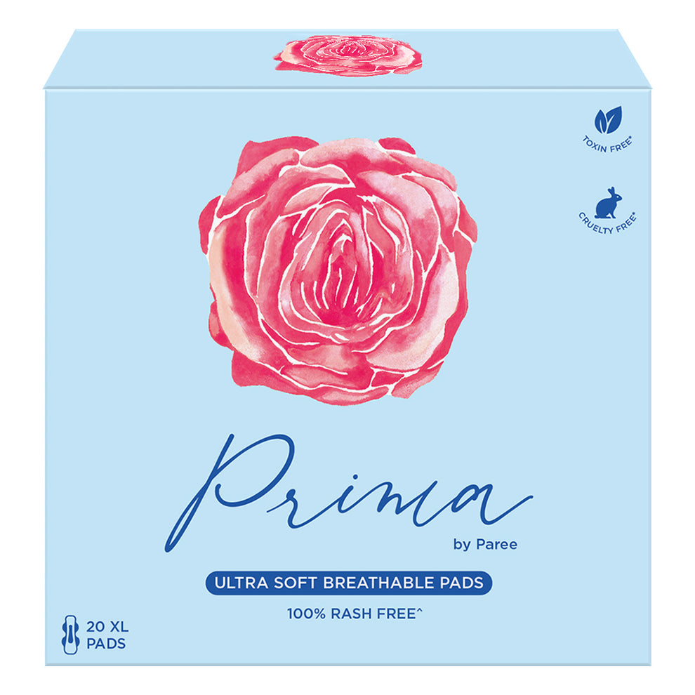 Prima by Paree 100% Rash Free XL 20 Sanitary Pads | Petal Soft | Toxin ...