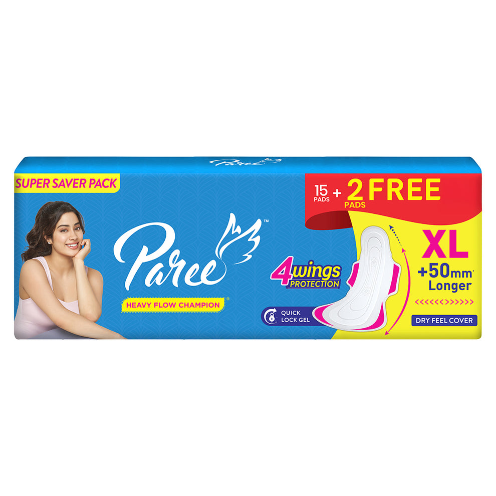 Paree Dry Comfort XL 17 Pads | Wider Back for Extra Coverage |Quick Ab ...